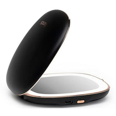 Fancii Rechargeable Compact Makeup Mirror with Dimmable LED Lights, 1x ...