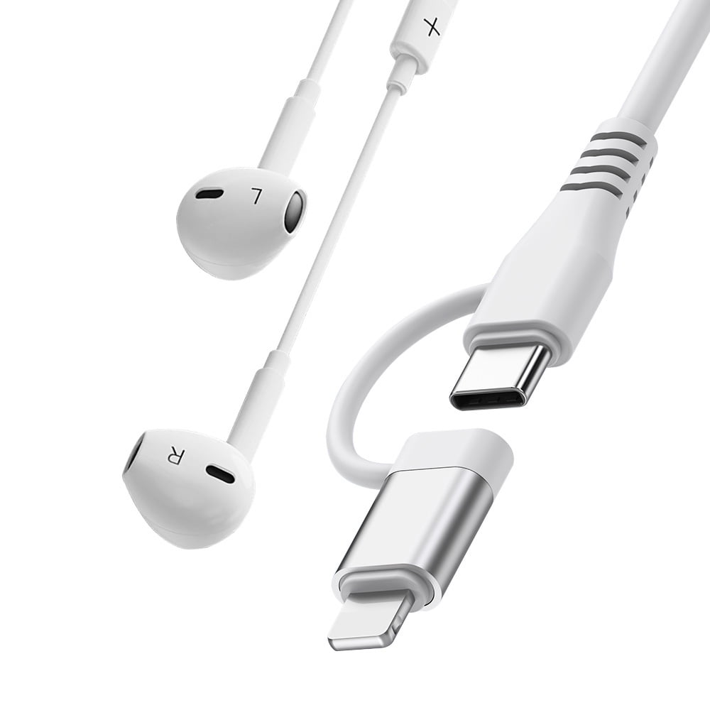 Fancing Type C Headphones for iPhone 15 Earphones Wired,USB C/Lightn ...