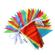100' Multi Color Flag Pennant Banner Party Decor - Walmart.com