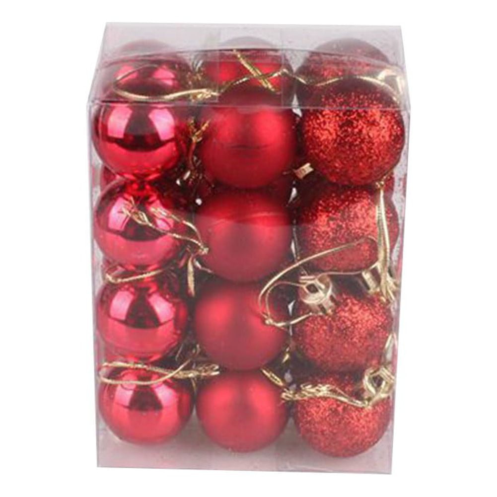 Fancy 24Pcs Christmas Balls Ornaments for Xmas Tree - Shatterproof ...
