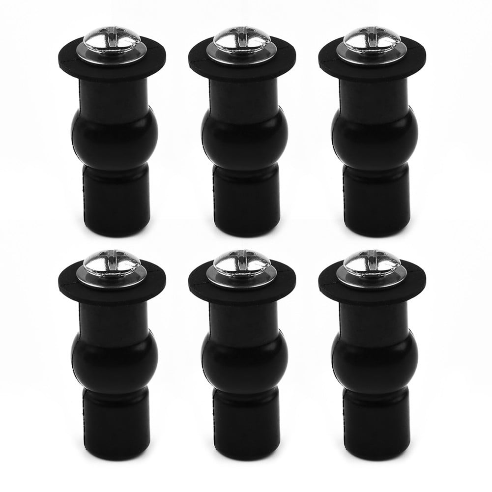 Fancy 6Pcs Toilet Seat Hinge Screw, Expanding Rubber Bolt Top Nuts Set ...