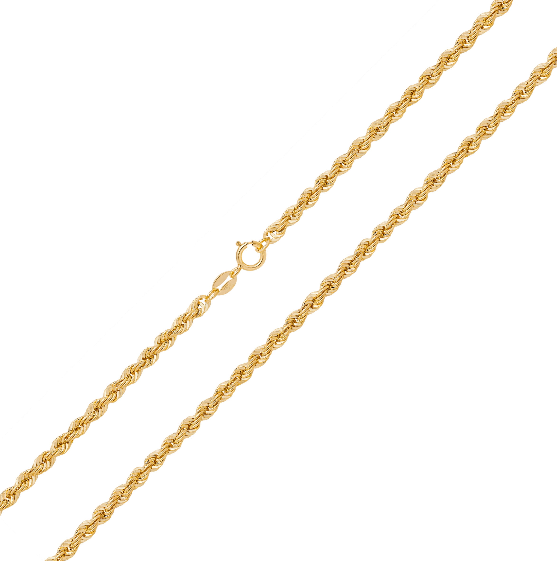 Fancy 9k Gold Women Rope Chain - 26 inch*3mm - Walmart.com