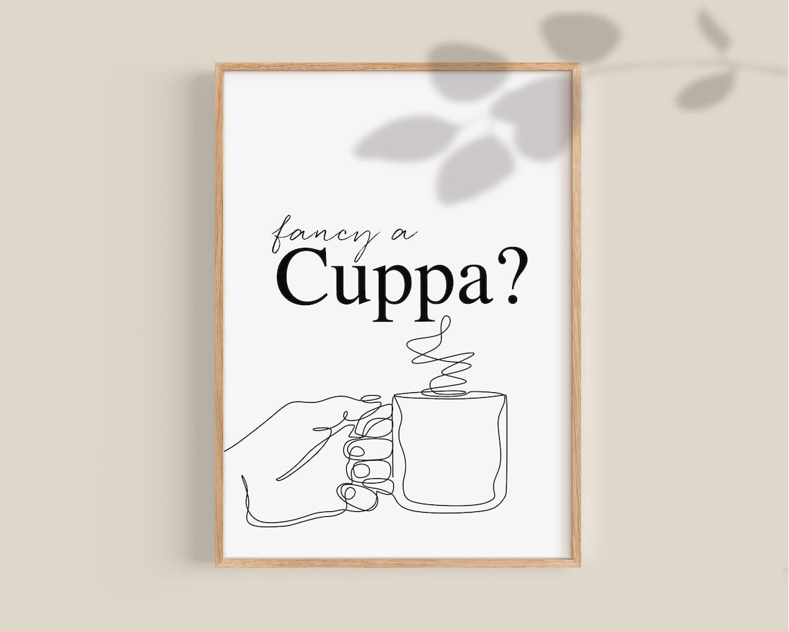 Fancy A Cuppa? Irish Kitchen Poster Home Decor, 8x12 UNFRAMED - Walmart.com