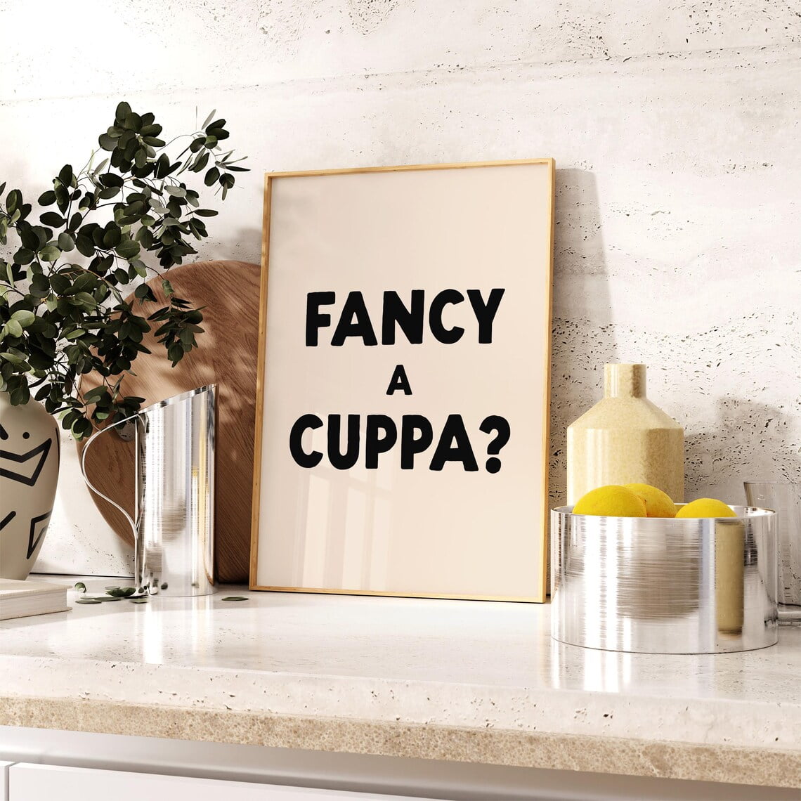 Fancy A Cuppa Poster, Kitchen Poster, Kitchen Poster, Tea Poster, Retro ...