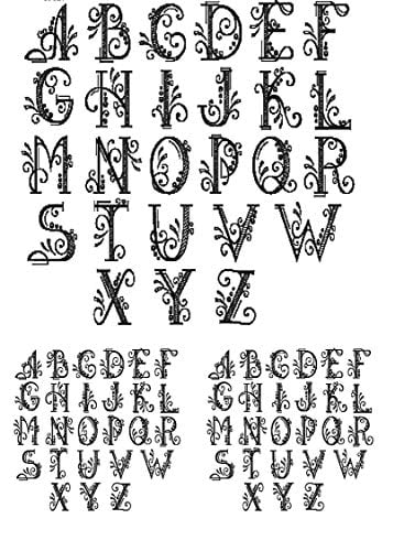 Fancy Alphabet - 85127 - Ceramic Decal - Enamel Decal - Glass Decal ...