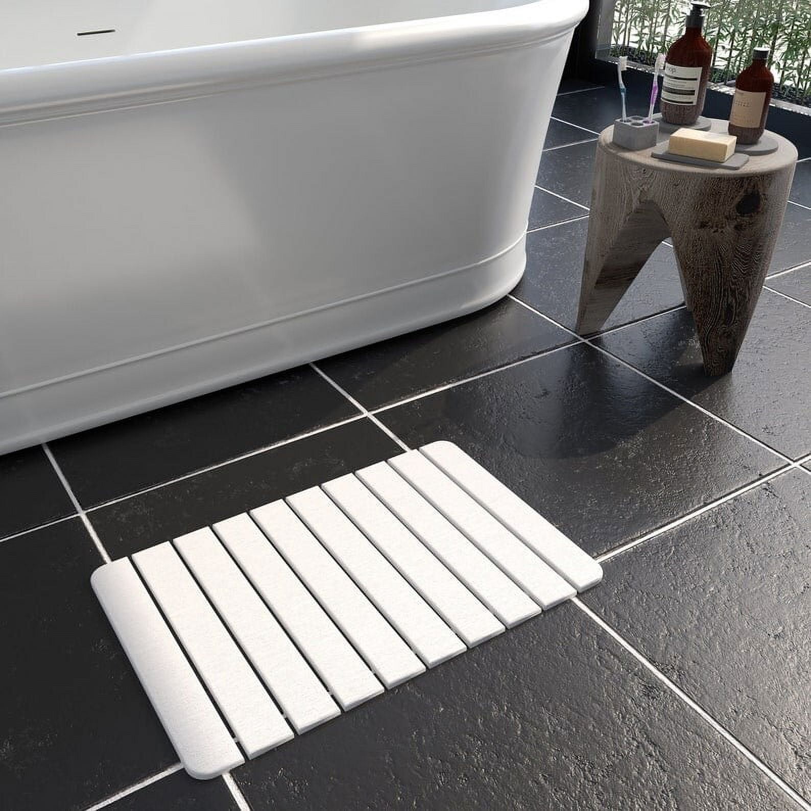 Fancy Bath Outlet Quick Drying Diatomite Stone Bath Mat White 24x16 ...