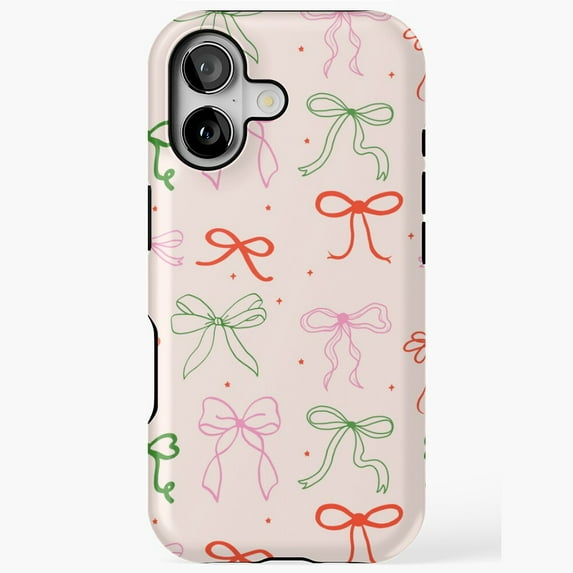 Fancy Bows Aesthetic Pattern Art Phone Case with iPhone 17 to 11 Pro ...