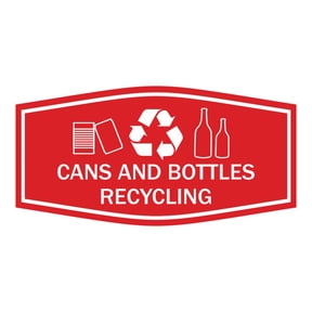 Cans And Bottles Only Sign