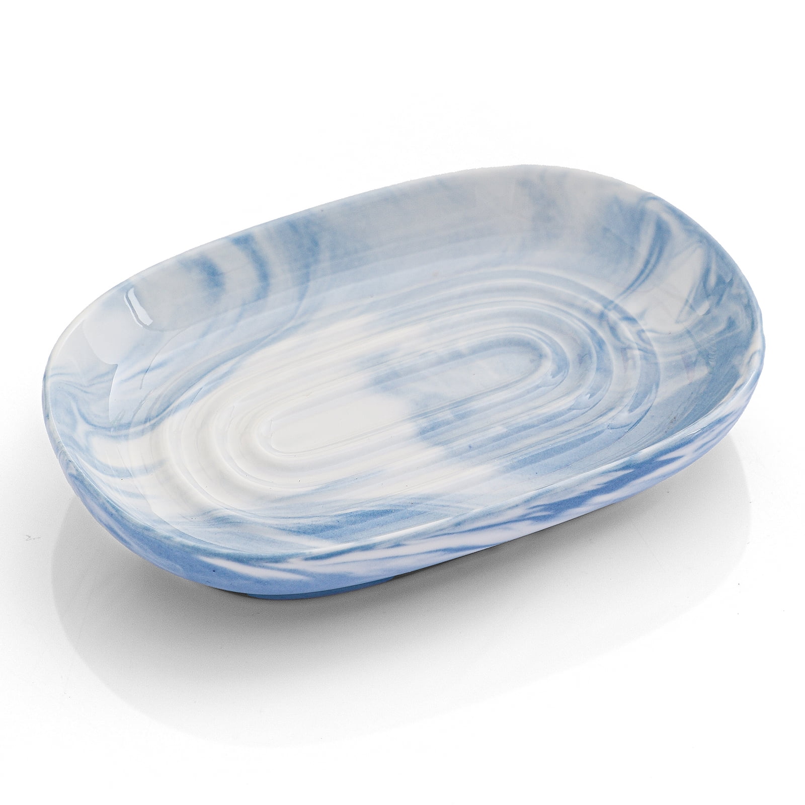 AIMAIAIMAI, Blue Ceramic Soap Dish, Unique Marble Texture - Walmart.com