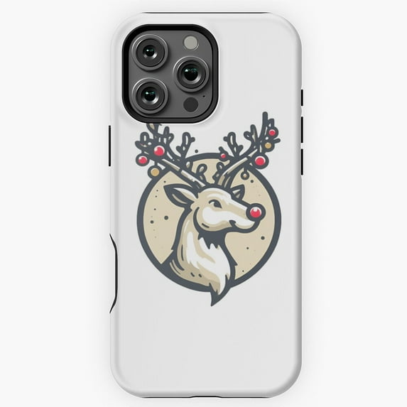 Fancy Christmas Holiday Reindeer Phone Case for iPhone 11 12 13 14 15 ...