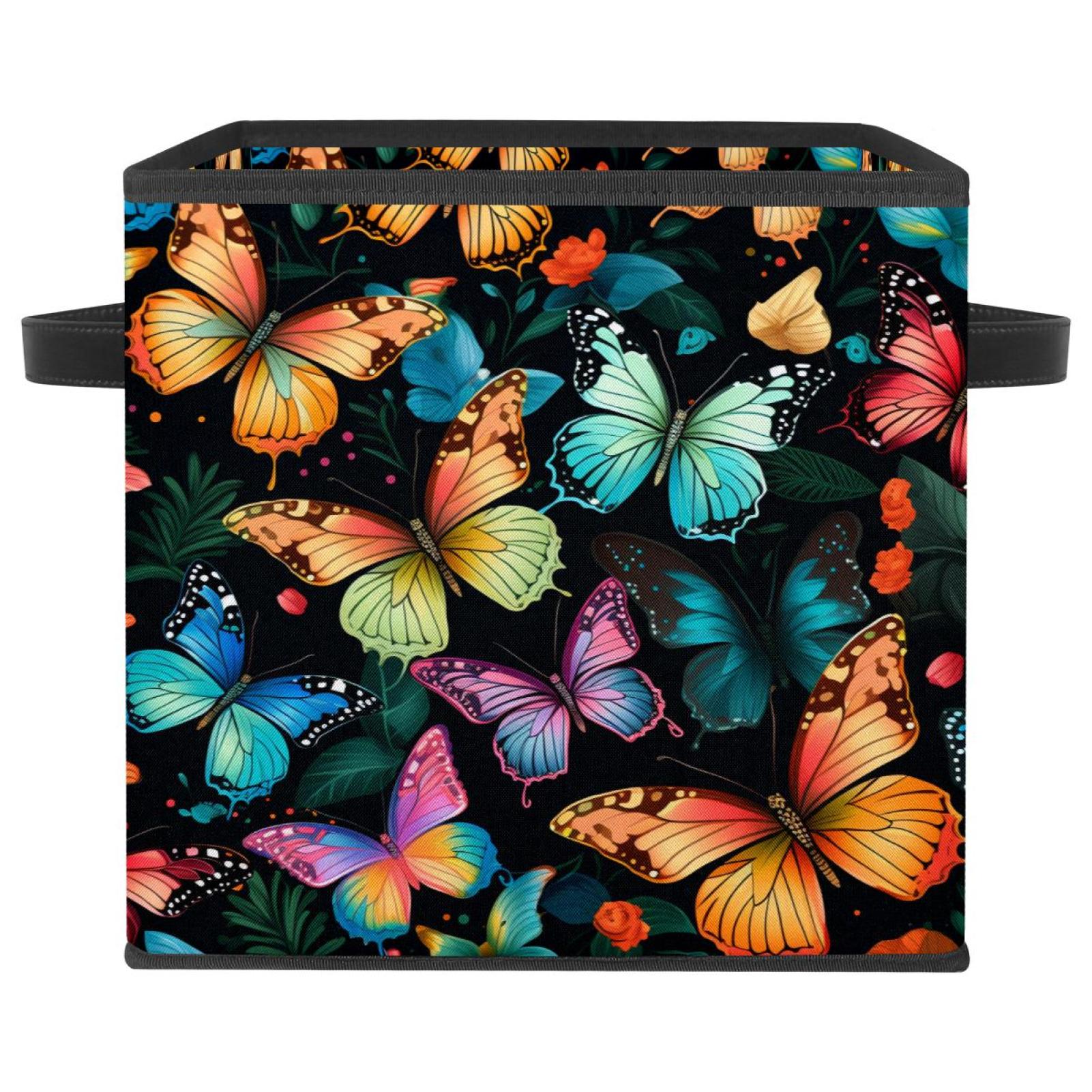 Fancy Colored Butterfly J Storage Bins, Extra Large Closet Storage Cube ...