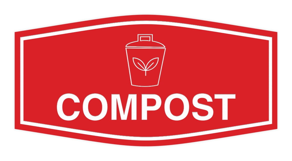 Fancy Compost Sign (Red) - Large - Walmart.com
