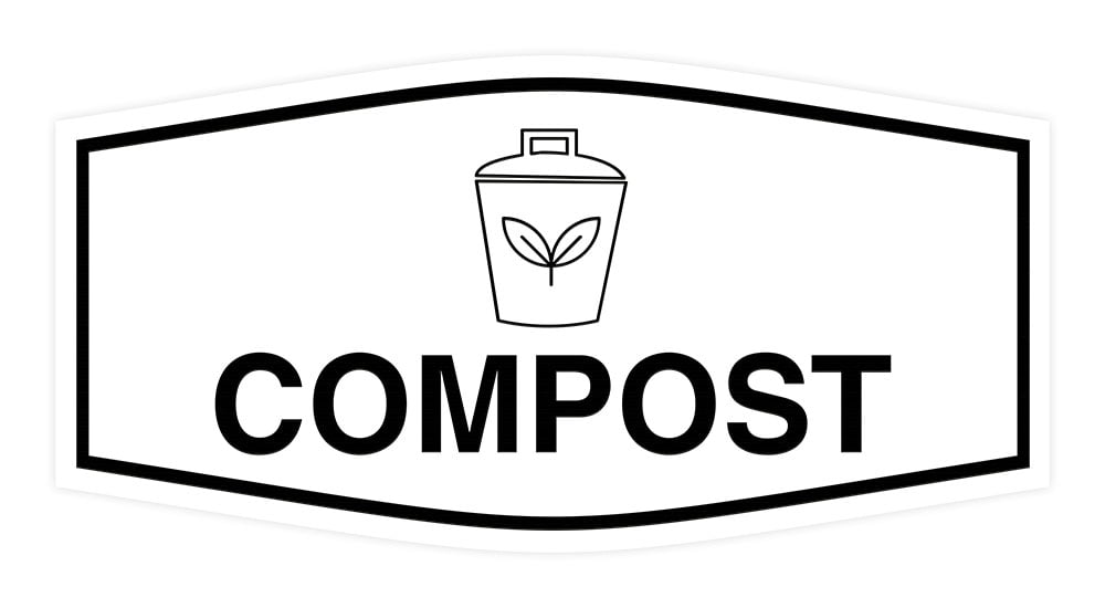 Fancy Compost Sign (White) - Small - Walmart.com