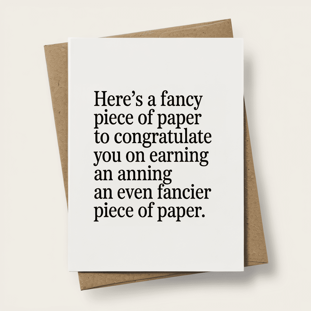 Fancy Congratulations Greeting Card - Humorous Congrats Card for ...