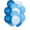 Fancy Cross First Holy Communion Latex Balloons I Blue I 8 Pcs ...