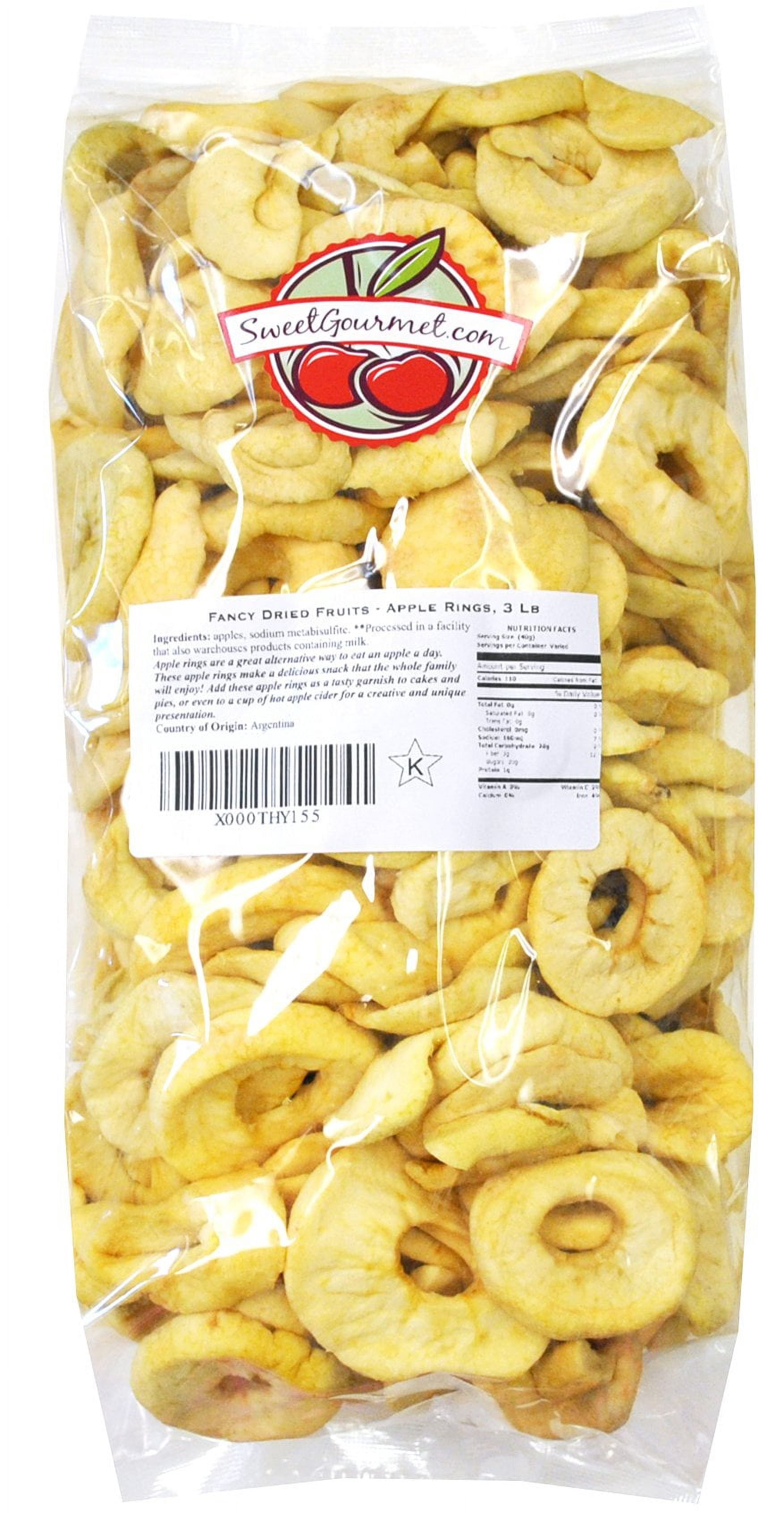 Fancy Dried Fruits- Dried DMF15 Fuji Apple Rings, 3 lb by Green Bulk ...