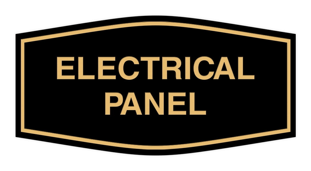 Fancy Electrical Panel Sign (Black Gold) - Medium - Walmart.com