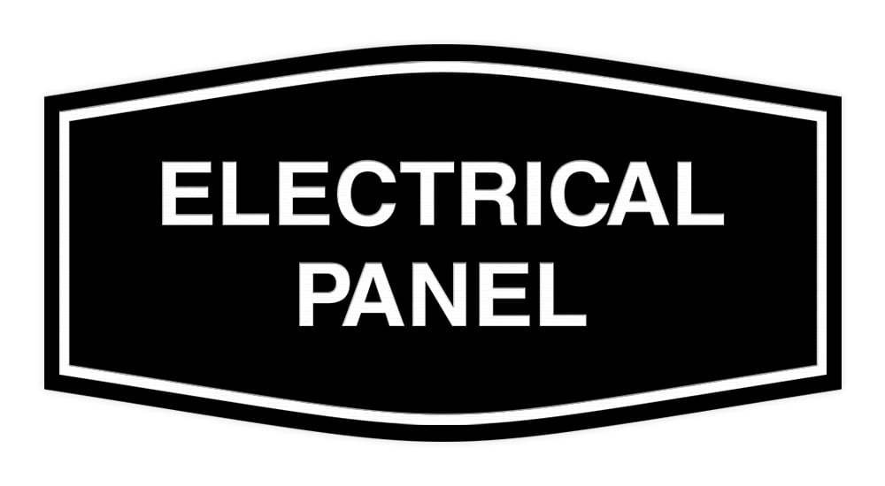 Fancy Electrical Panel Sign (Black) - Large - Walmart.com