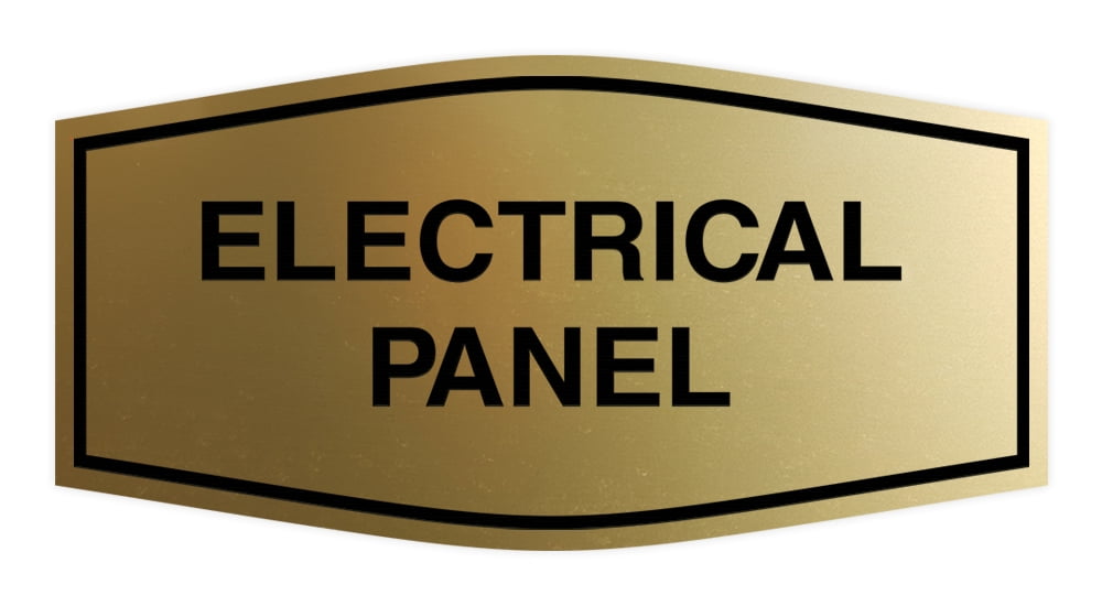 Fancy Electrical Panel Sign (Brushed Gold) - Large - Walmart.com