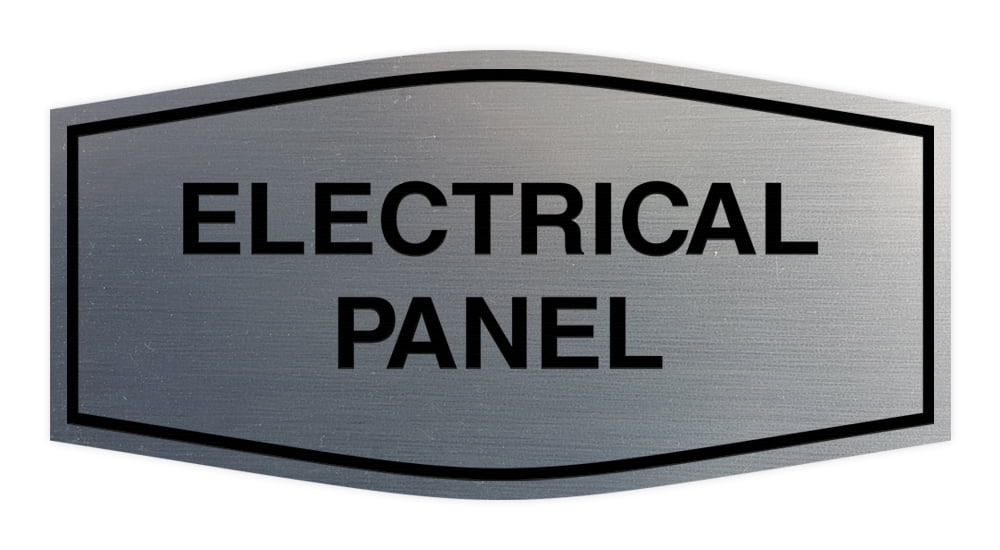 Fancy Electrical Panel Sign (Brushed Silver) - Large - Walmart.com