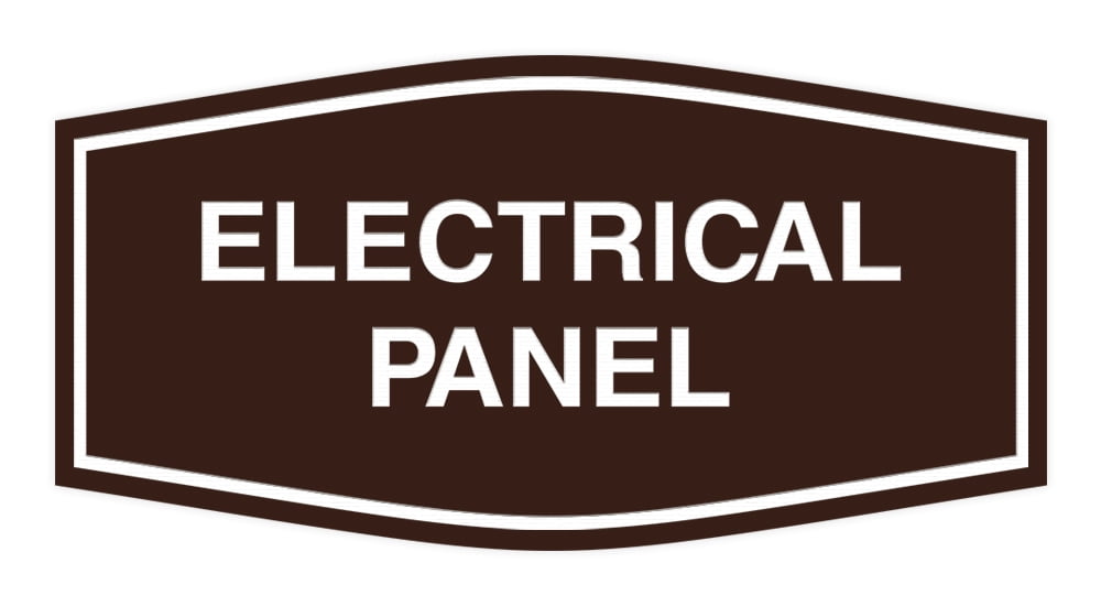 Fancy Electrical Panel Sign (Dark Brown) - Large - Walmart.com