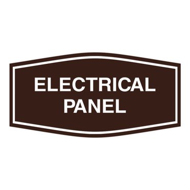 Designer Electrical Panel Sign(Brushed Silver) - Small - Walmart.com