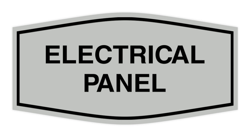 Fancy Electrical Panel Sign (Lt Gray) - Large - Walmart.com