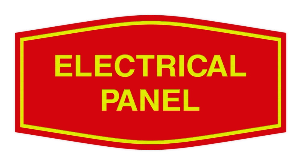 Fancy Electrical Panel Sign (Red/Yellow) - Large - Walmart.com