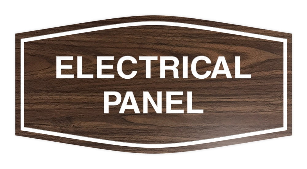 Fancy Electrical Panel Sign (Walnut) - Large - Walmart.com