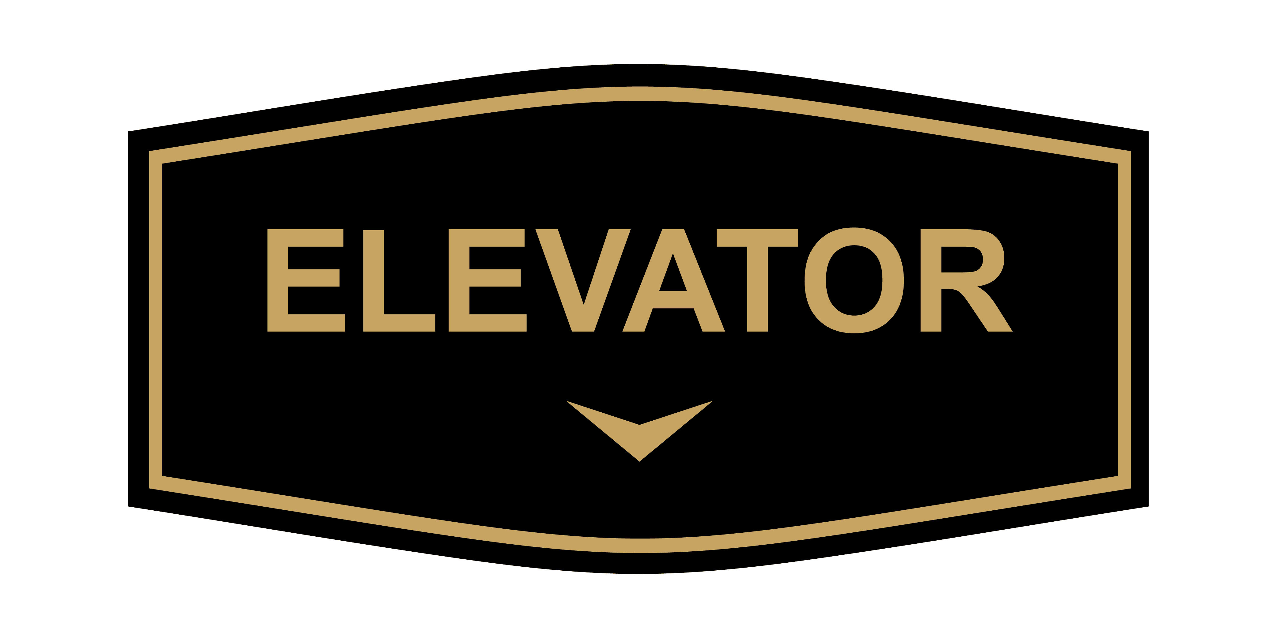 Fancy Elevator Down Arrow Sign (Black Gold) - Large - Walmart.com