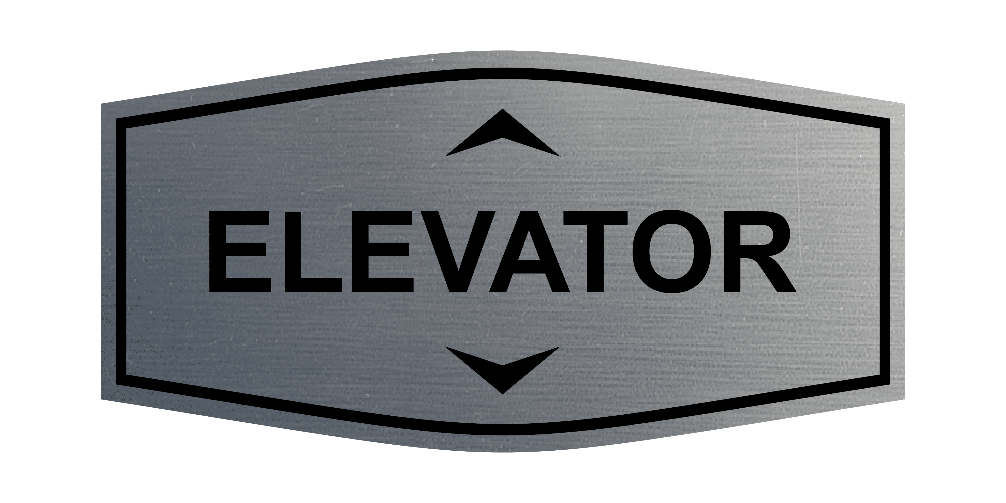 Fancy Elevator Up & Down Arrows Sign (Brushed Silver) - Large - Walmart.com