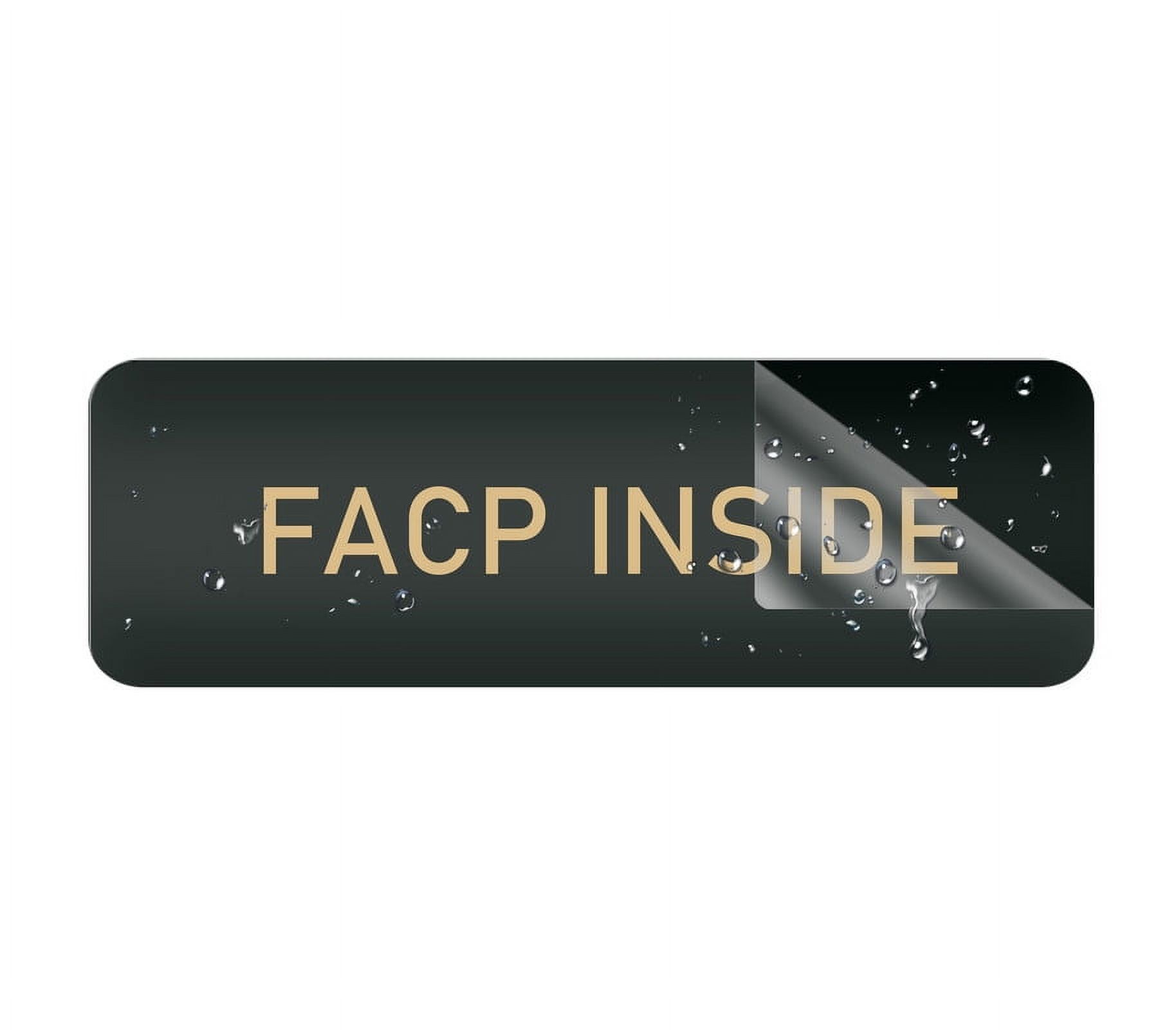 Fancy Facp Inside Sign Acrylic Plastic Signs Easy To Instal Highly ...