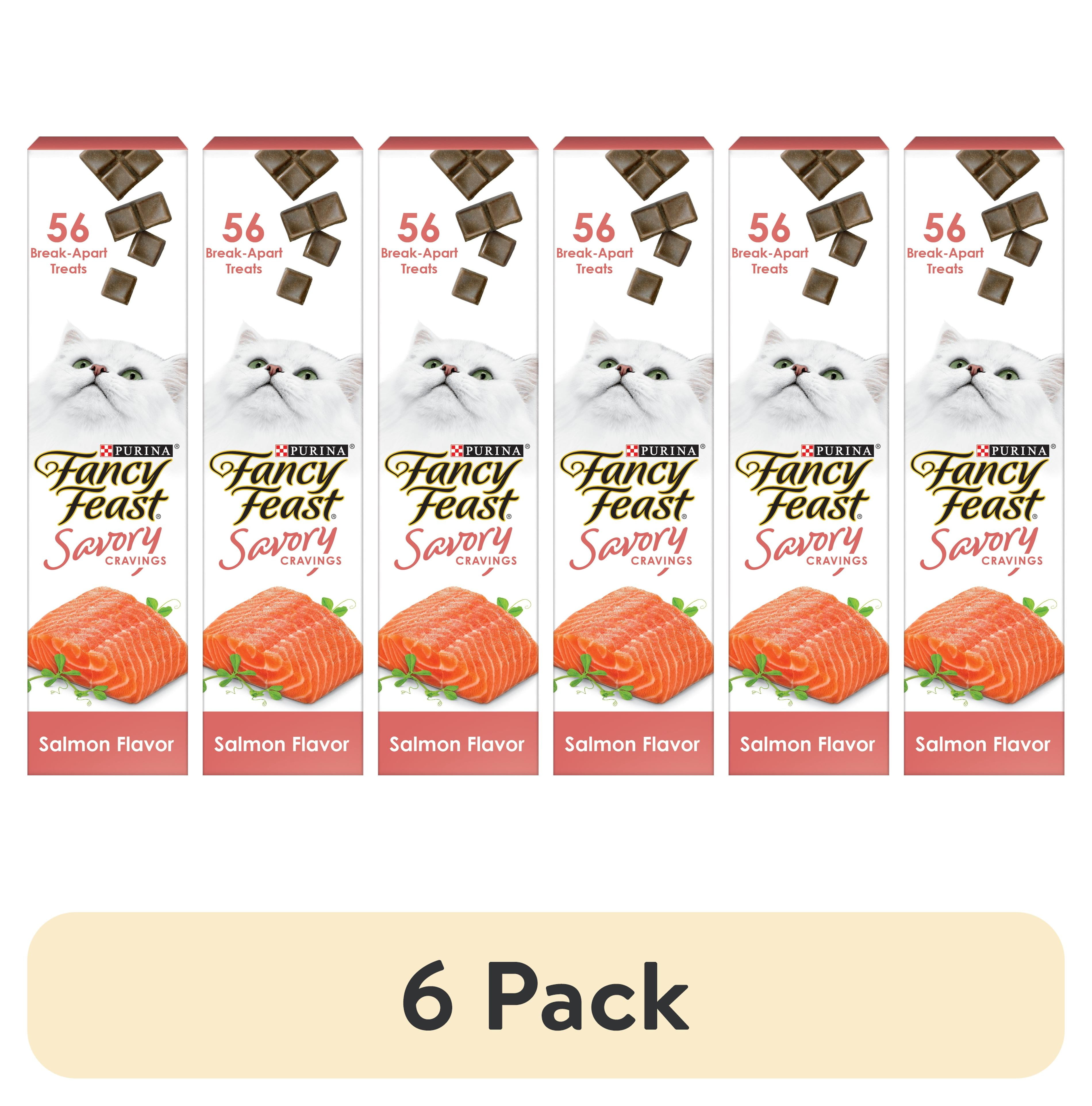 (6 pack) Purina Fancy Feast Savory Cravings, Soft Cat Treats, Salmon, 1 ...