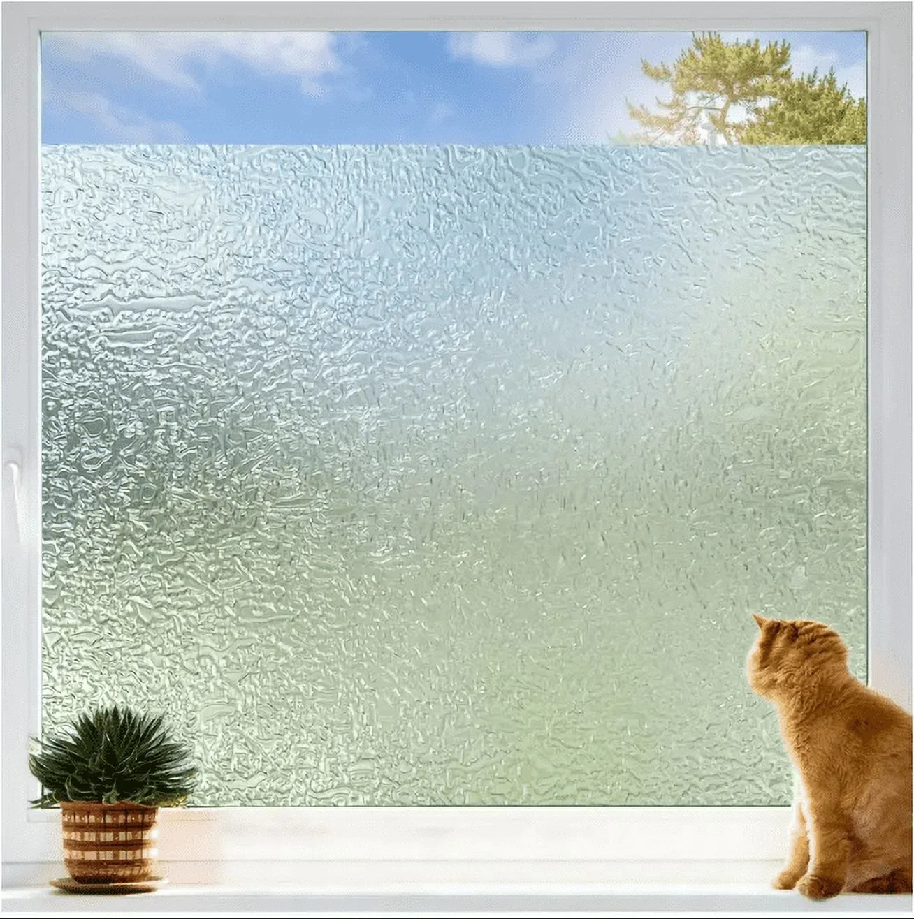Fancy-Fix Window Film Privacy Frosted Glass Static Clings UV Sun ...