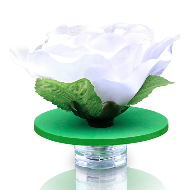 Fancy Floating White LED Rose - Walmart Business Supplies