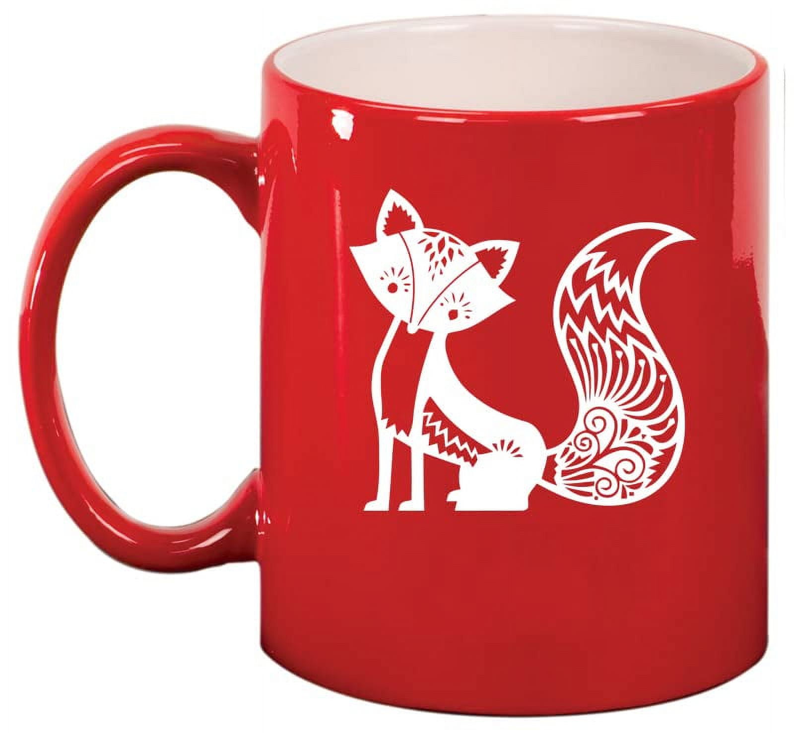 Fancy Fox Ceramic Coffee Mug Tea Cup Gift for Her, Women, Daughter, Mom ...