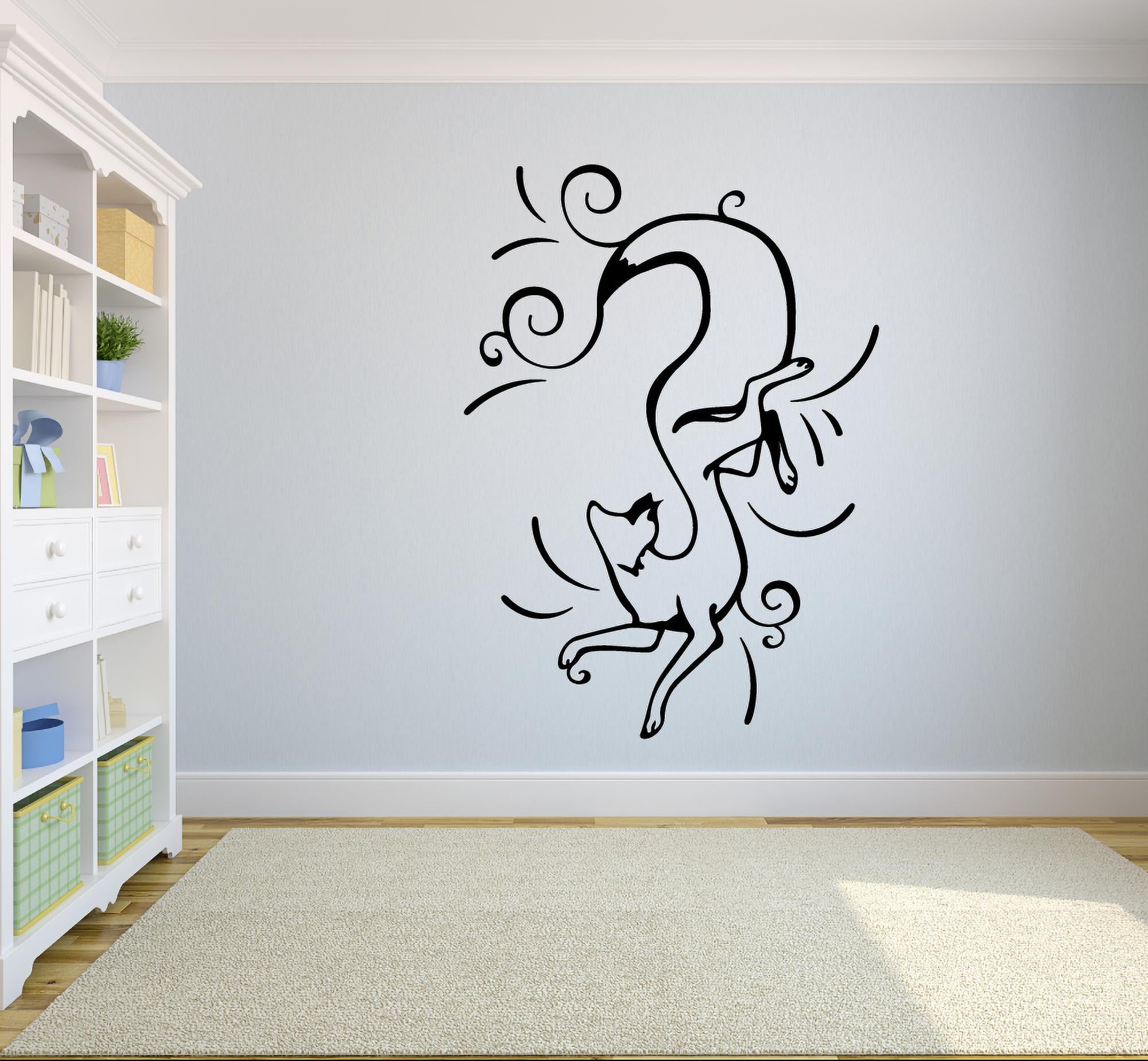 Fancy Fox Tail Foxes Animal Jungle Zoo Wildlife Wall Sticker Art Decal ...