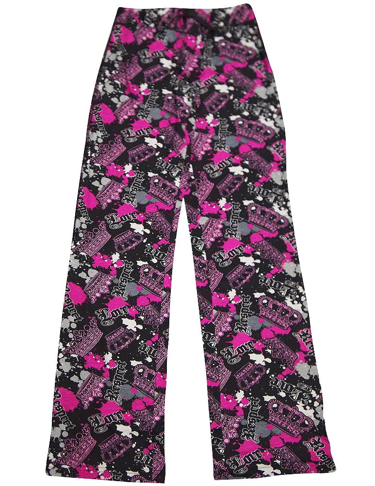 Fancy Girlz - Junior Girls Lounge Pant 32655-X-Small (black crowns ...