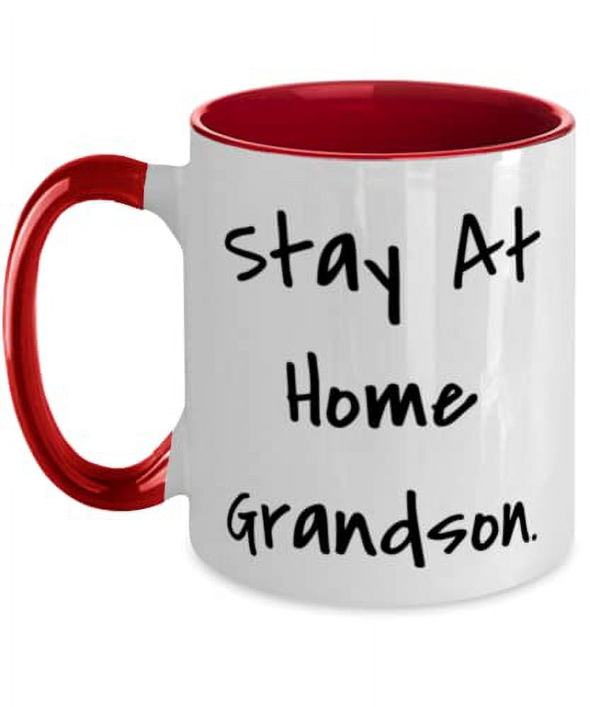 Fancy Grandson, Stay At Home Grandson, Epic Two Tone 11oz Mug For ...
