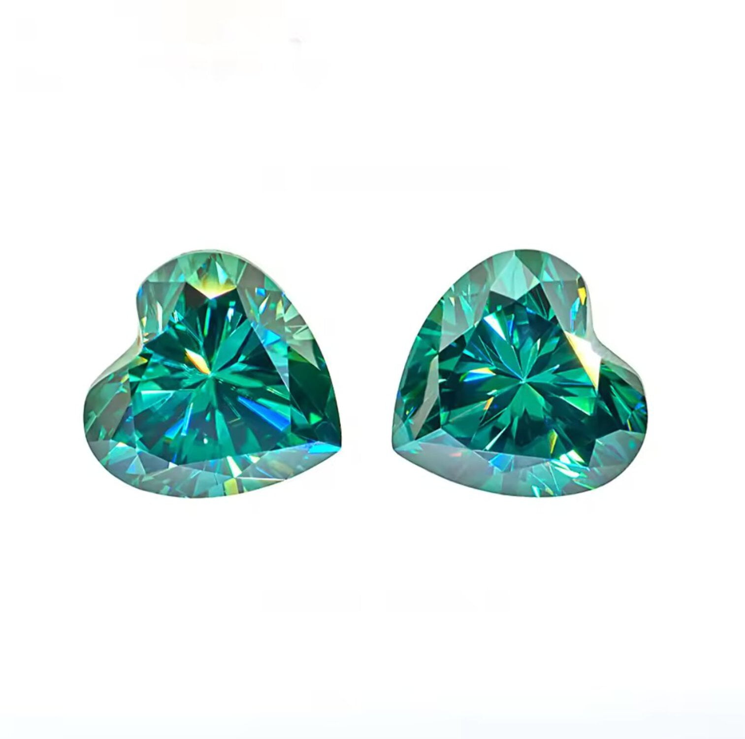 Fancy Green Heart Cut Moissanite Stones - Walmart.com