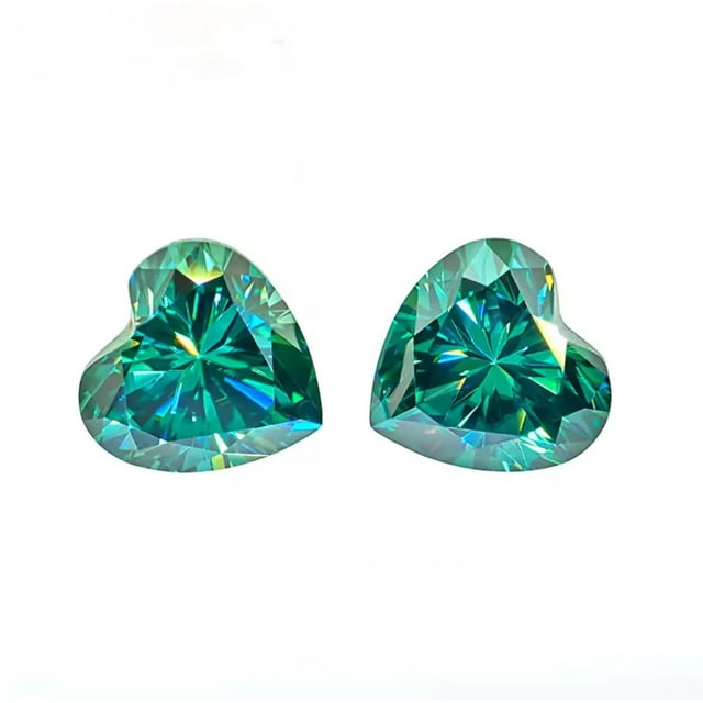 Fancy Green Heart Cut Moissanite Stones - Walmart.com