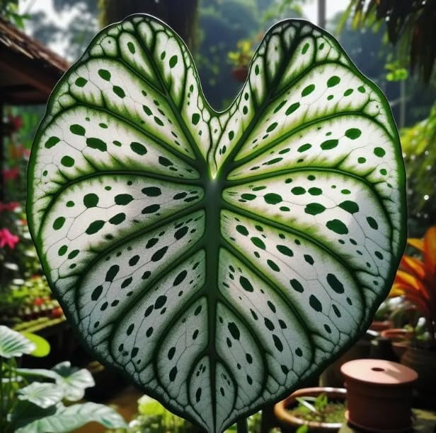 Fancy Green and White Caladium Bulbs for Planting - Easy to Grow ...