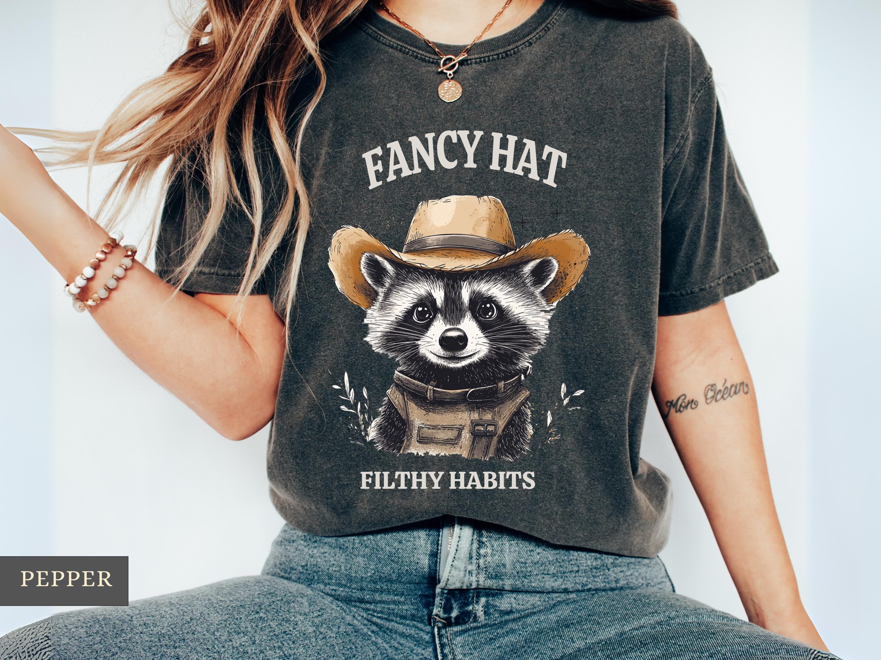 Fancy Hat, Filthy Habits Shirt, Retro Opossum Shirt, Raccon Tee, S ...