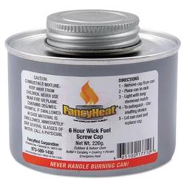 Fancy Heat 1700-F710 PEC 6 Hour Wick Fuel Screw Cap Container - Case of ...