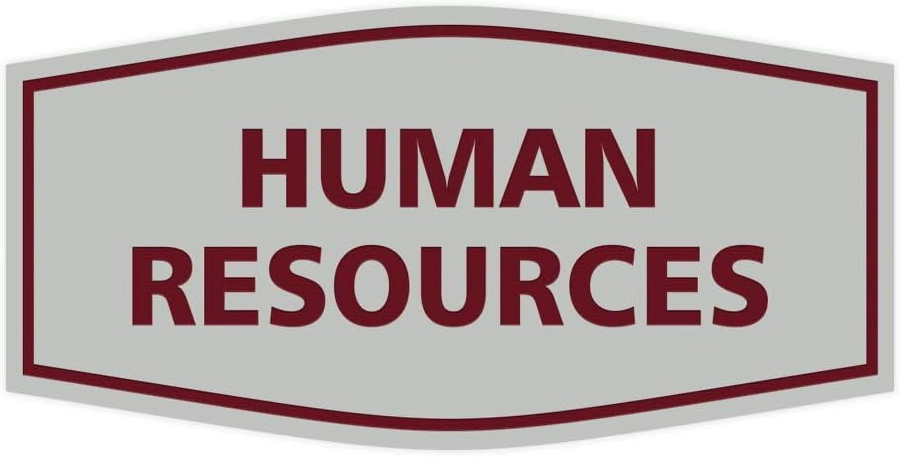 Fancy Human Resources Sign with Adhesive Tape, Mounts On Any Surface ...