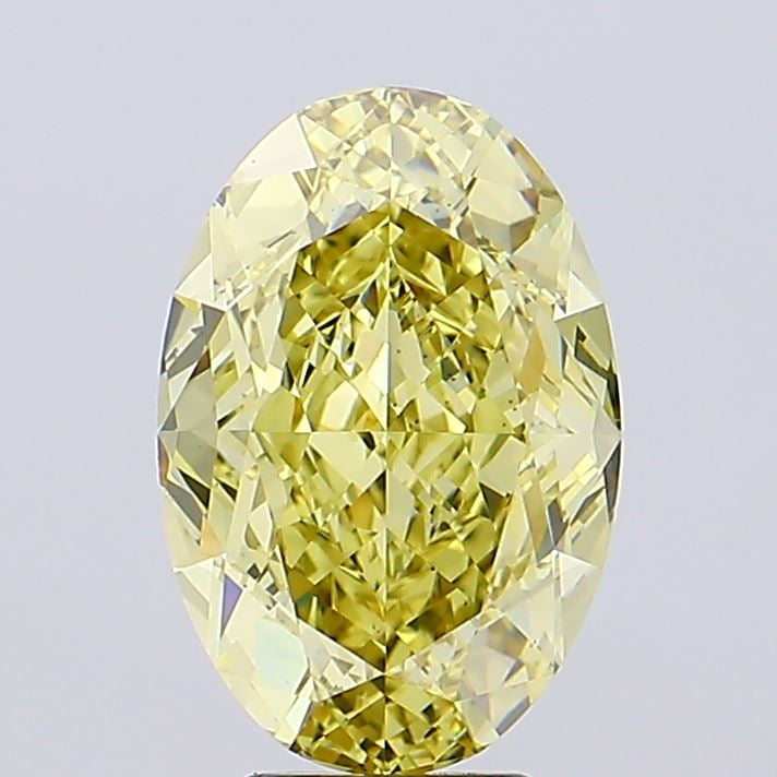 Fancy Intense Yellow Oval Cut 5.67 Ct IGI Certified CVD Lab Grown ...