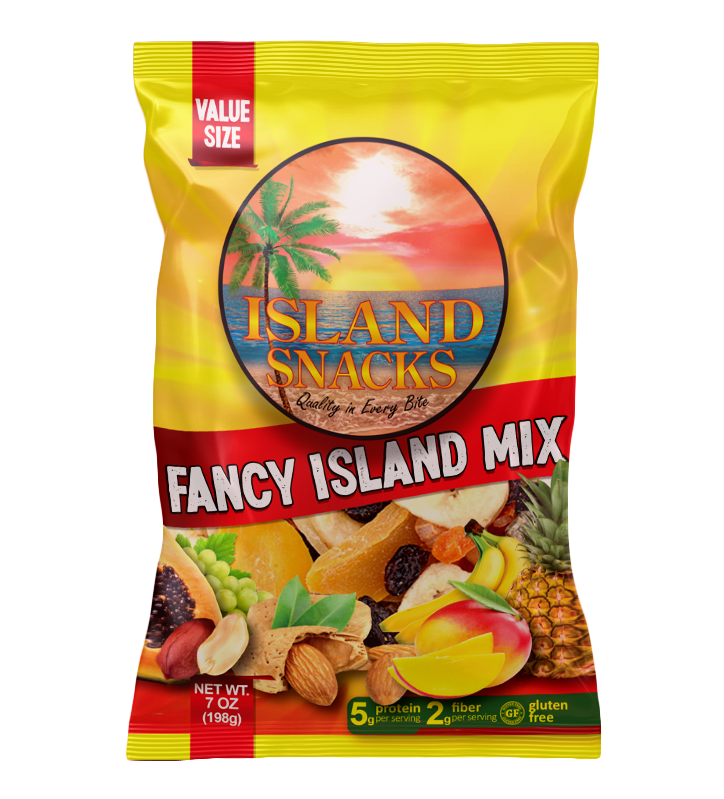 Island Snacks Fancy Island Mix Value Size, 7 oz (6-Pack), Low Calorie ...