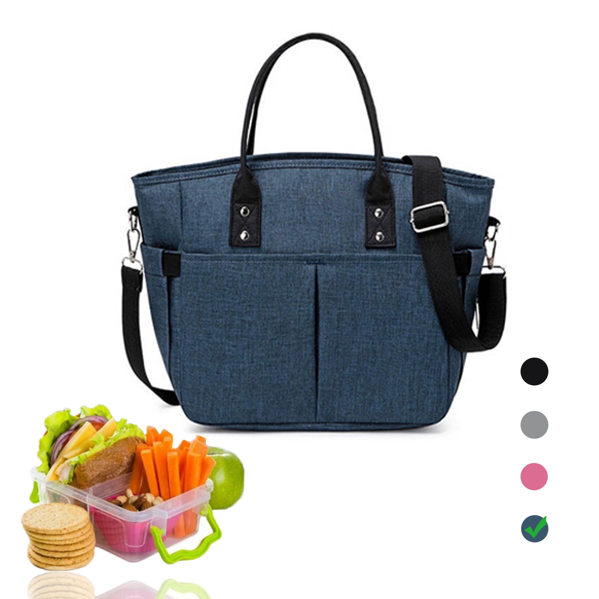 Insulated Large Capacity Fancy Juicy Lunch Bag for Women with Shoulder ...