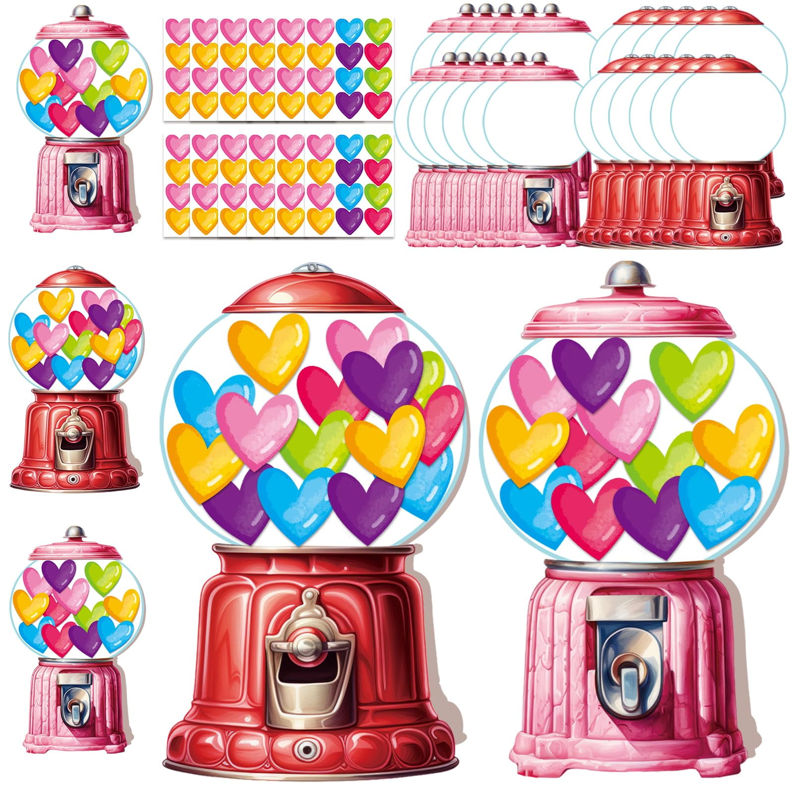 Fancy Land Valentines Day Craft Kit DIY Gumball Machine Valentine Cards ...