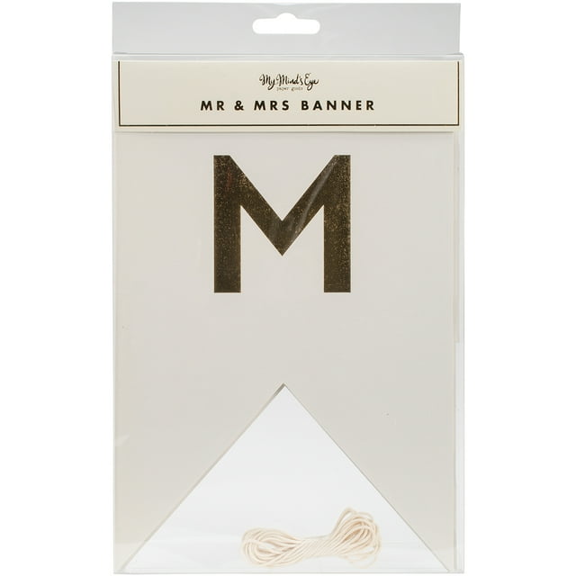 Fancy Letter Banner -Mr & Mrs - Walmart.com